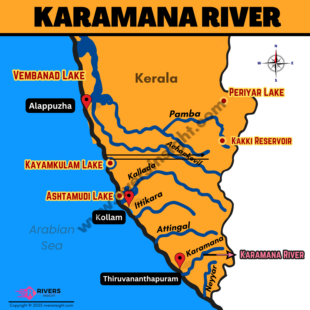 Karamana River: Map, History, Pollution & Key Facts - Rivers Insight